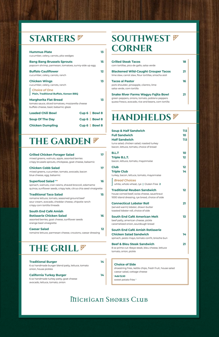 Michigan Shores Club - Kucsera Design - Country Club Branding